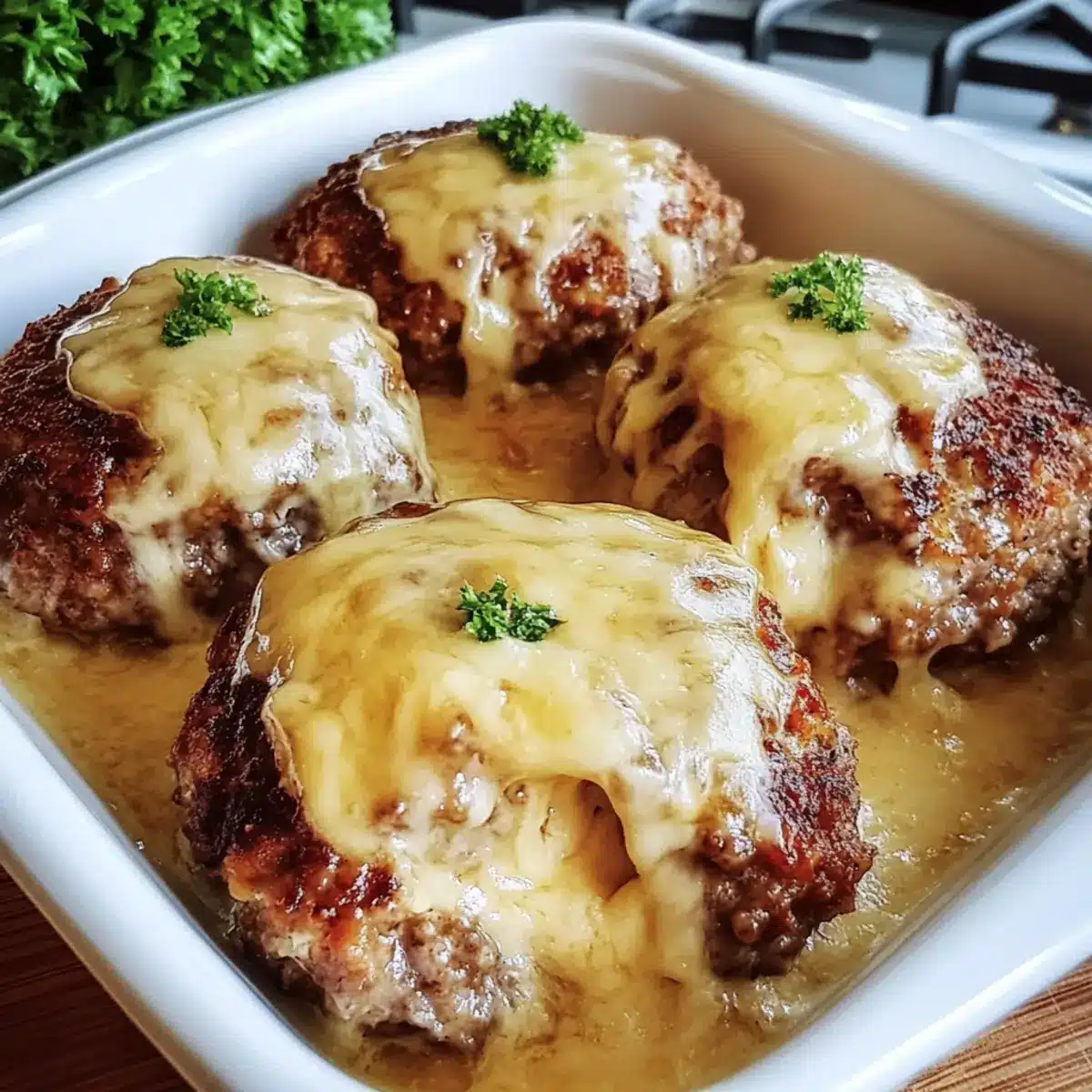 Irresistible Cheesy Baked Meat Patties for Comfort Food Bliss
