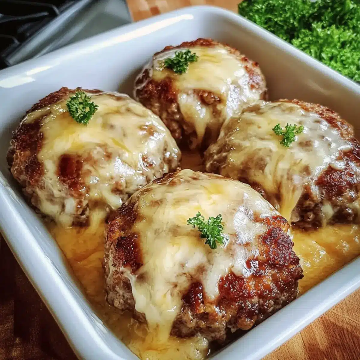 Irresistible Cheesy Baked Meat Patties for Comfort Food Bliss