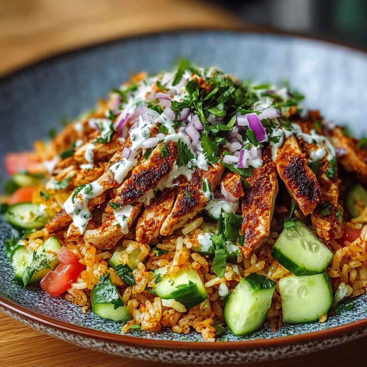 Chicken Shawarma Crispy Rice Salad – Easy Dinner Delight