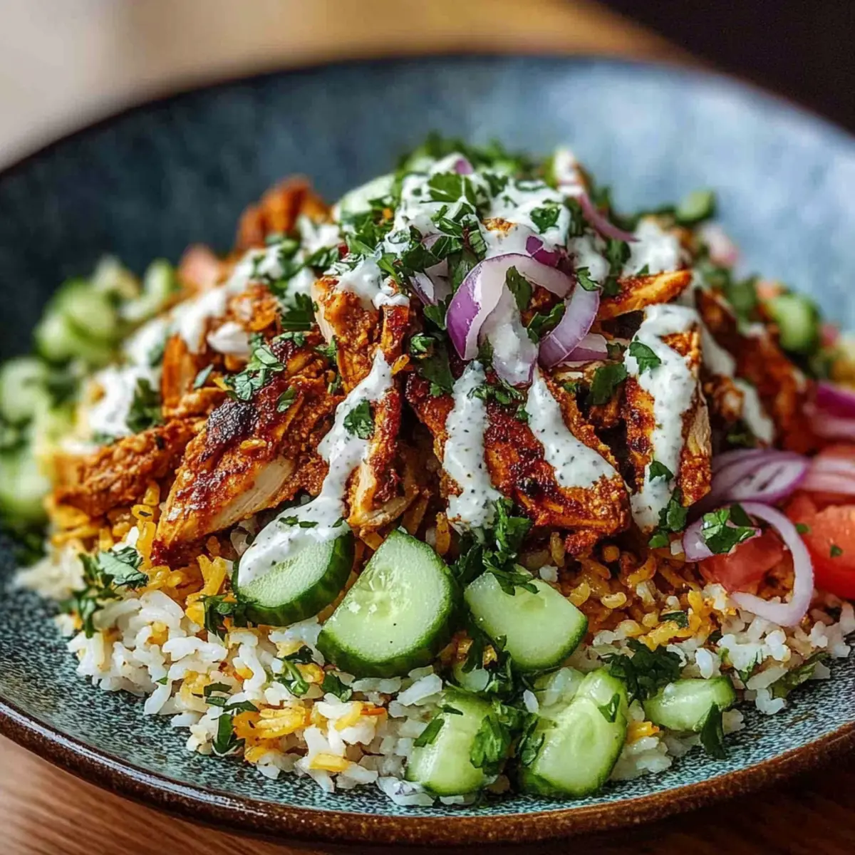 Chicken Shawarma Crispy Rice Salad – Easy Dinner Delight